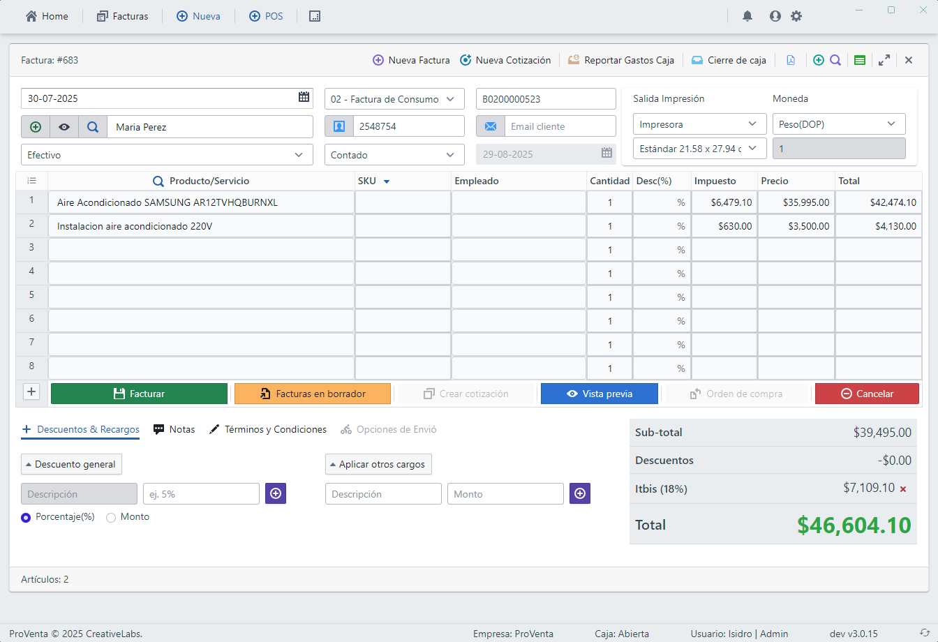 ProVenta: Software de Facturación y POS en República Dominicana